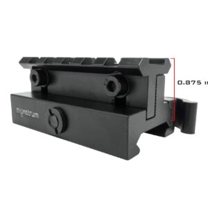 Monstrum P330 Marksman 3X Prism Scope | RM5-AH Adjustable Height Riser Mount with Quick Release | Bundle