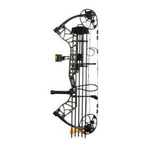 bear archery legit ready to hunt extra compound bow package for adults & youth, right hand, true timber strata