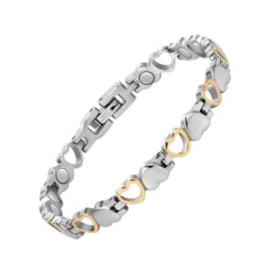 jecanori magnetic bracelet for women,titanium steel brazaletes jewelry gifts with adjustable tool(braveheart series) magnetic field therapy