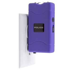 POLICE 800 Mini Stun Gun with LED Flashlight, Purple