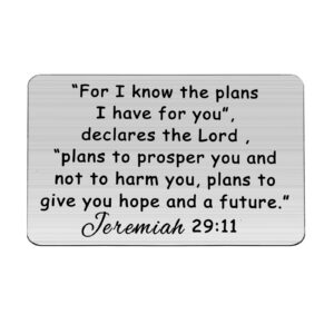 kuiyai jeremiah 29:11 wallet card for in know the plan i have for you (wallet card silver)