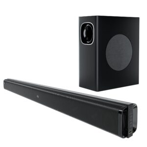 pheanoo sound bar with 【dolby】, 2.1 ch tv soundbar with subwoofer works with 4k&hd tvs (d2, 200w)