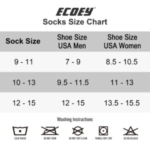 ECOEY Men's Work Boots Athletic Running Crew Socks, Dry-Tech Moisture Wicking Heavy Cushion 8 Pairs (Black+Blue, US Shoe Size: Men 7-9/Women 8.5-10.5)