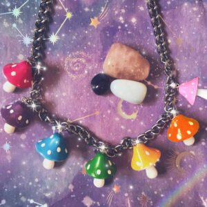 Cute Mushroom Chain Women Pant Chain Colorful Pocket Chain Jean Chain Belt Body Waist Chain Jewelry Aesthetic Accessories Cool Stuff