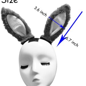 3T-SISTER Helmet Bunny Ear Women Girls Plush Rabbit Ear for Motorcycle Bicycle Ski Helmets Halloween Party Cosplay Wig Helmet Accessory Decorations Velcro Reusable Design （Pink） 2PCS