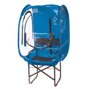 weatherpod – the original large upper-body pod – 1-person wearable pod for manual & electric wheelchairs and folding chairs, protection from cold, wind and rain – royal blue