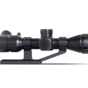 Monstrum 3-9x32 AO Rifle Scope with Illuminated Range Finder Reticle and Parallax Adjustment | ZR255 H-Series Offset Scope Mount | Bundle