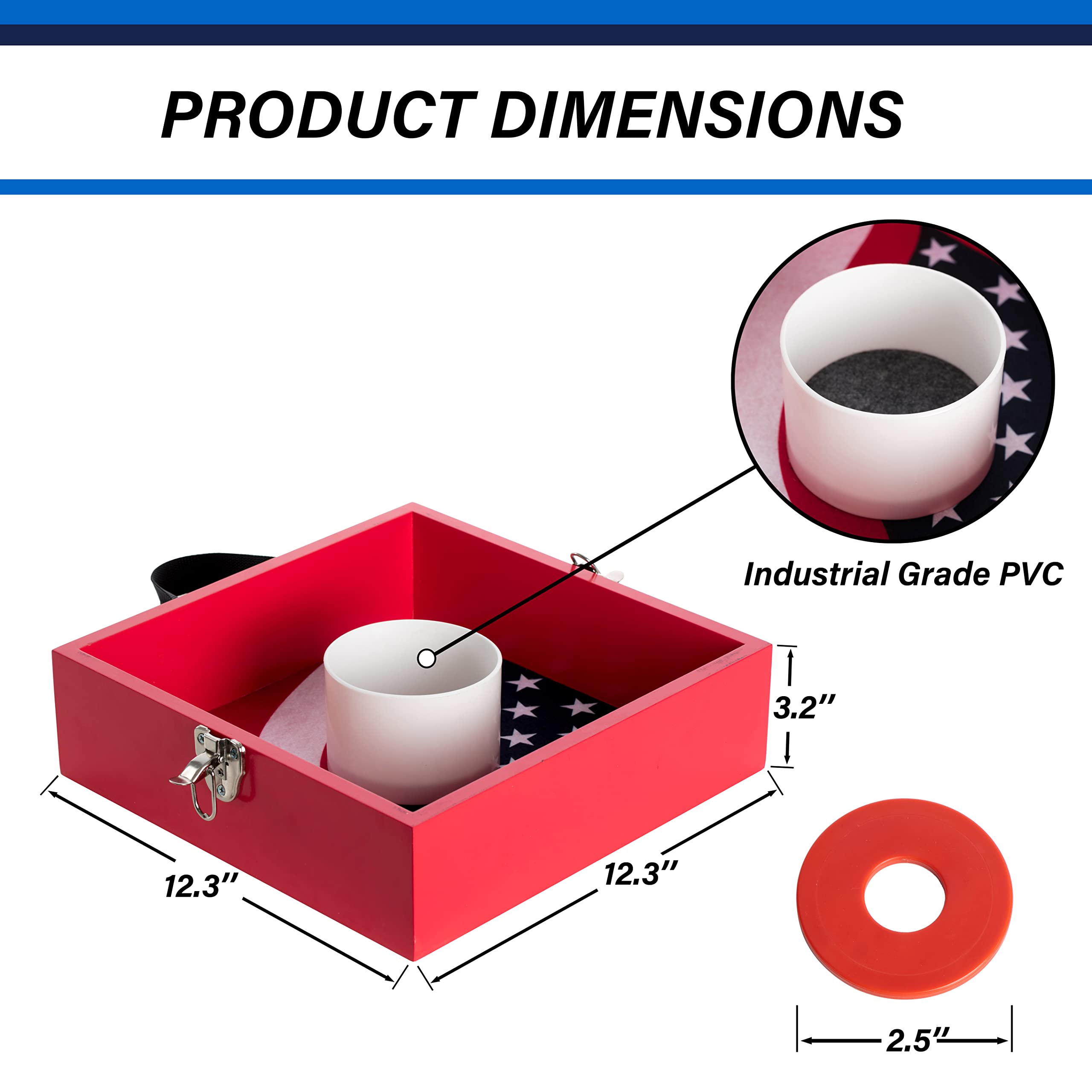 Outdoor Games Wooden Washer Toss Game with 8 Washers