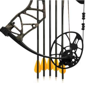 Bear Archery Legit Ready to Hunt Extra Compound Bow Package for Adults & Youth, Right Hand, True Timber Strata