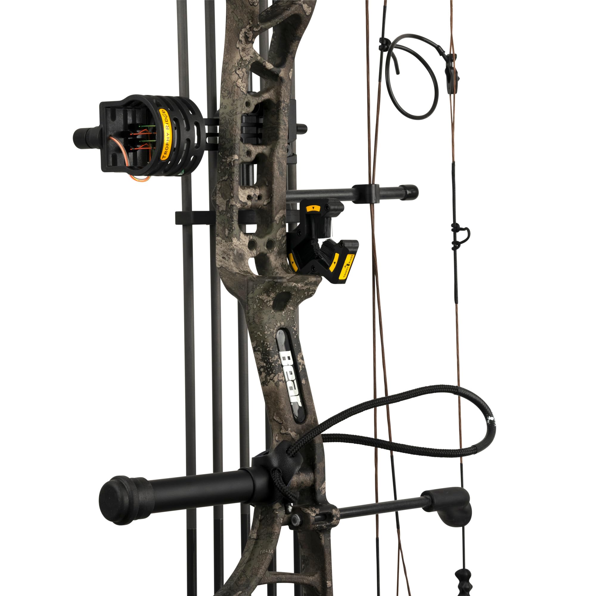 Bear Archery Legit Ready to Hunt Extra Compound Bow Package for Adults & Youth, Right Hand, True Timber Strata