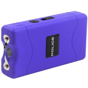 POLICE 800 Mini Stun Gun with LED Flashlight, Purple