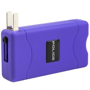 POLICE 800 Mini Stun Gun with LED Flashlight, Purple