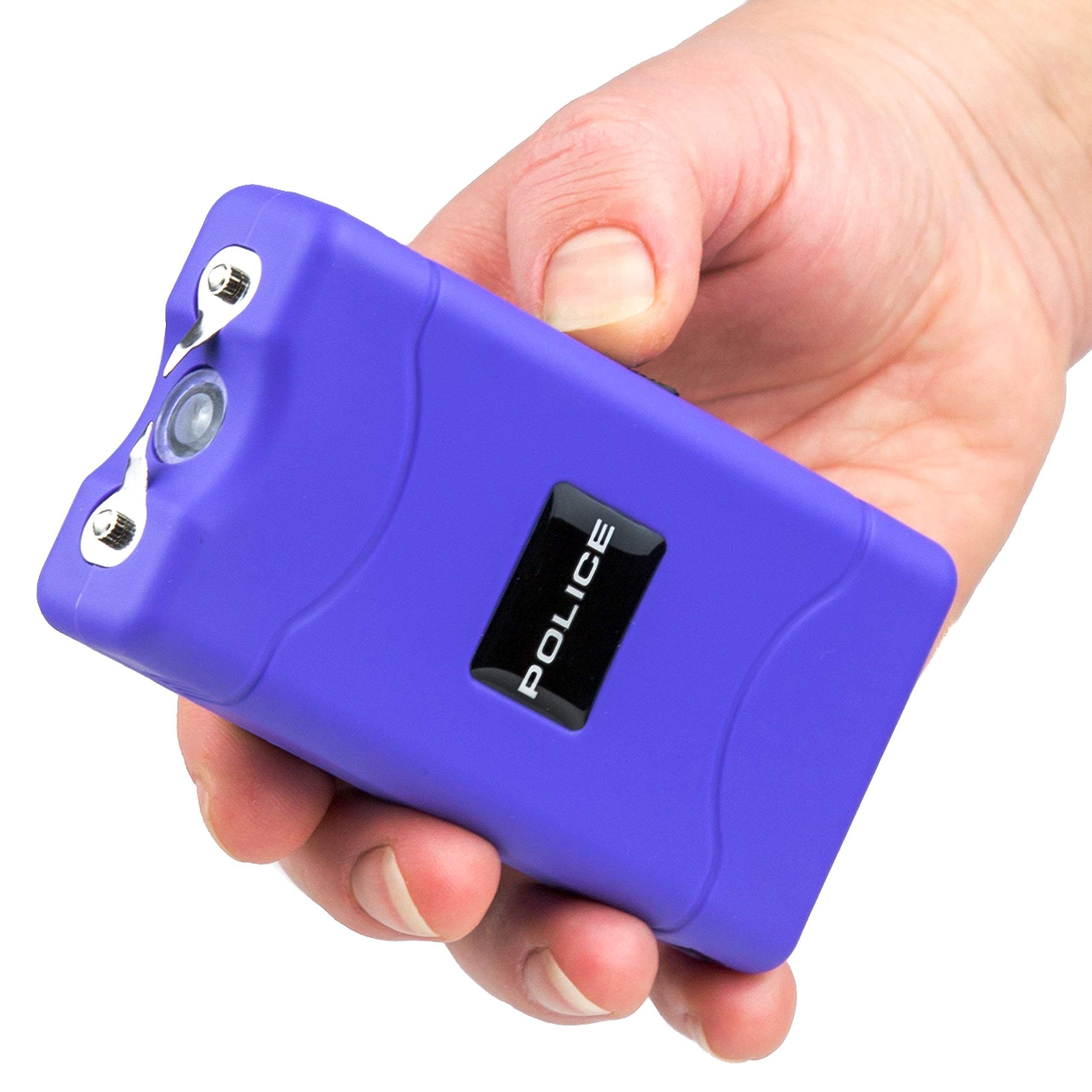 POLICE 800 Mini Stun Gun with LED Flashlight, Purple