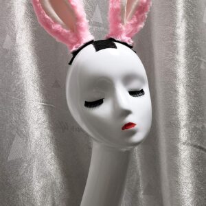 3T-SISTER Helmet Bunny Ear Women Girls Plush Rabbit Ear for Motorcycle Bicycle Ski Helmets Halloween Party Cosplay Wig Helmet Accessory Decorations Velcro Reusable Design （Pink） 2PCS