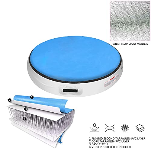 Inflatable Air Spot Tumbling Circle Mat for Exercise 3.3ft Thickness 8 Inches Training Air Mat for Gymnastics with Air Pump