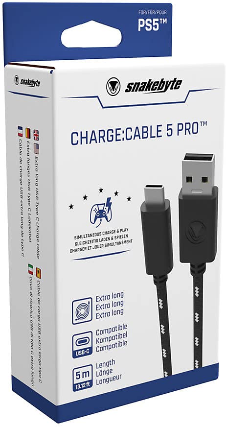 Snakebyte PS5 Charge: Cable Pro (5M) - PlayStation 5