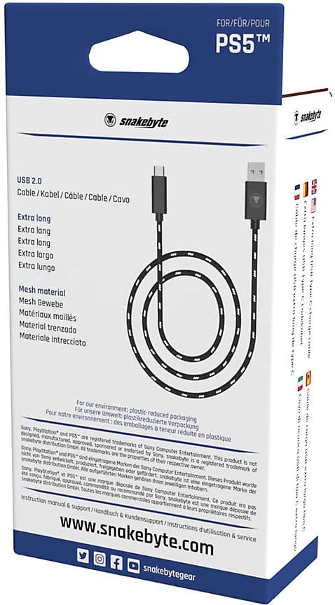 Snakebyte PS5 Charge: Cable Pro (5M) - PlayStation 5