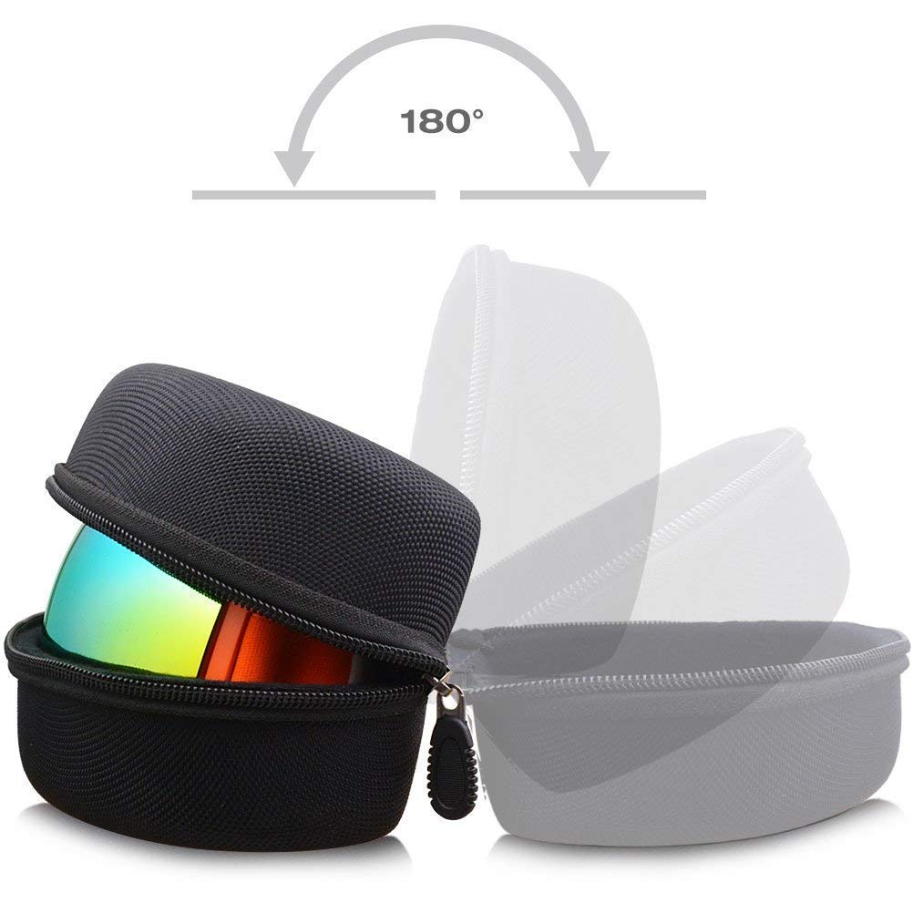 ZIONOR X Ski Goggles with a Hard EVA Protection Carrying Case for Men Women Adult