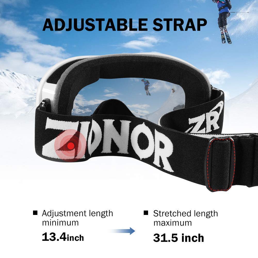 ZIONOR Ski Goggles with a Hard EVA Protection Case