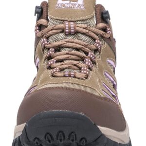 Brown Oak Womens Waterproof Outdoor Shoes Casual Trekking Work Hiking Boots (Brown, 8)