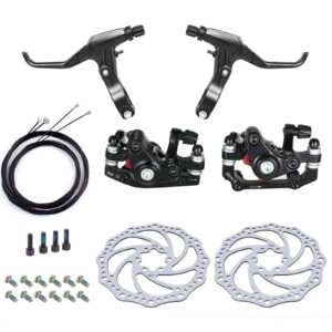 senqi aluminum alloy disc brake kit front and rear for mountain bikes folding bikes bicycle brake kit mechanical disc brake set