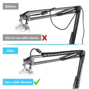 K669 Microphone Boom Arm Mic Stand, Windscreen and Cable Sleeve Compatible with Fifine K669 669B USB Podcast Microphone to Recording and Streaming by YOUSHARES