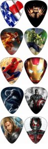 superheroes guitar picks(avengers 10 in a pack)