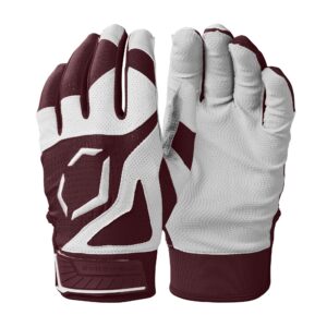 evoshield srz-1™ youth batting gloves - maroon, youth large