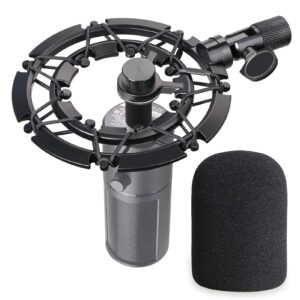 razer seiren x shock mount and pop filter matching mic boom arm stand, compatible for razer seiren x microphone by youshares