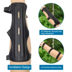 Coolrunner Archery Arm Guard Leather, Adjustable Bow Armguard, Archery Armguard Protector Arm Guard for Unisex, Archery Arm Guard to Shooting Hunting Practice