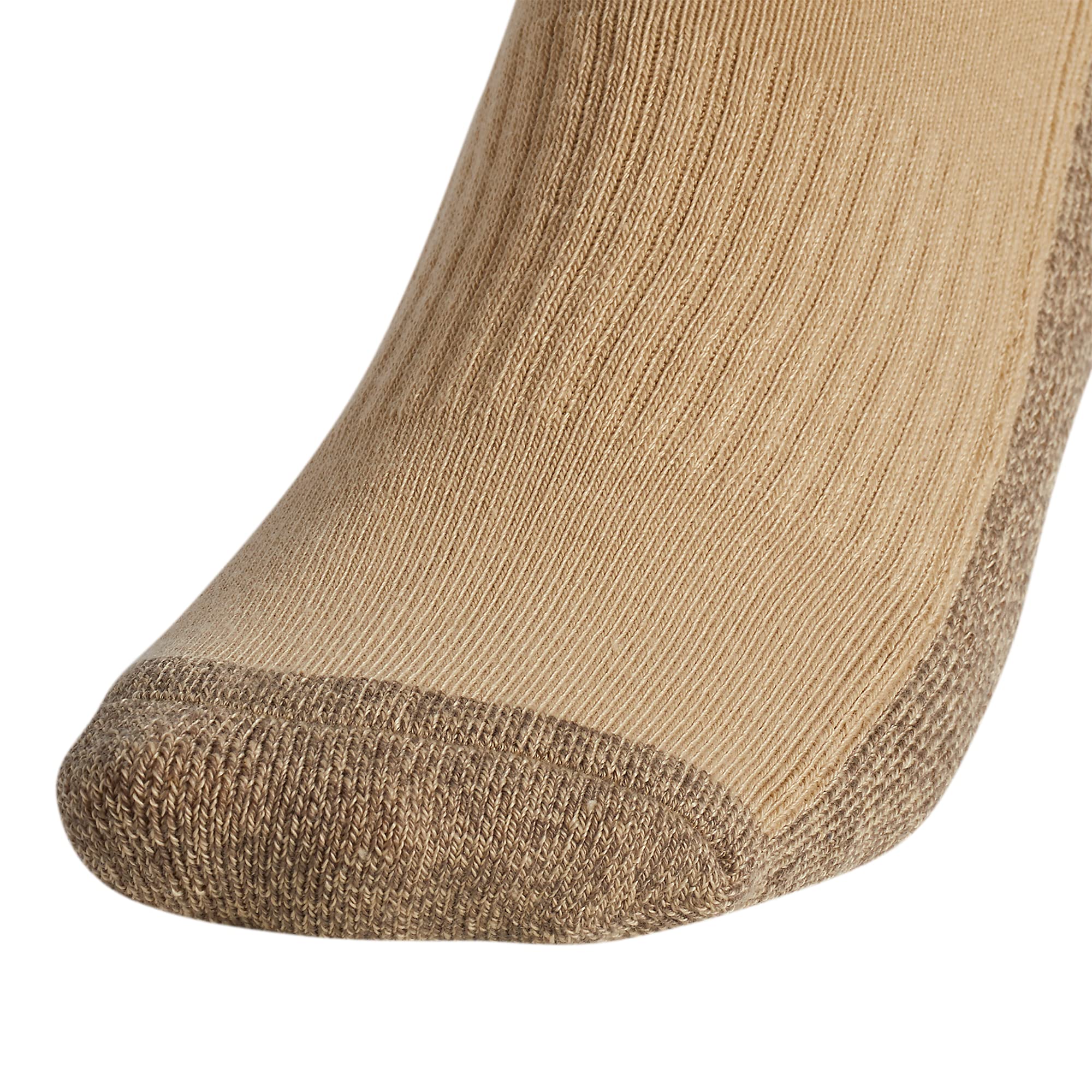 adidas Men's Cushioned Quarter Socks (3-Pair), Beige Tone/Blanch Cargo/Black, Large