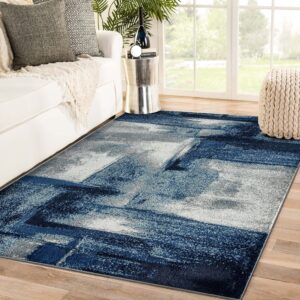 luxe weavers lagos collection 7558 navy 6x9 abstract area rug