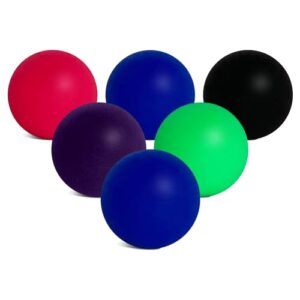 botabee beach paddle ball replacement balls - 6 high-visibility pickleball & smashball compatible balls | colorful kadima & pro kadima ball replacement | 6 small paddle balls in high visibility colors