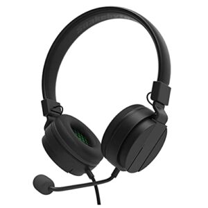 snakebyte xbox headset sx - black/green - xbox series sx stereo gaming headphones, 40mm audio driver, detachable microphone, padded headphones, 3, 5mm jack, compatible