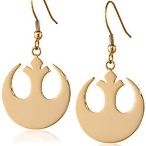 Rebel Alliance 925 Silver Earrings For Women & Gold plated Fishhook Trendy Lightweight Jewelry Hoop Dangle Earrings - Fashionable Accessories – Gift