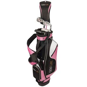 Golf Girl Junior Girls Golf Set V3 with Pink Clubs and Bag, Ages 8-12 (4' 6" - 5'11" Tall), Right Hand