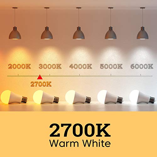 Linkind A19 LED Light Bulb, 100W Equivalent Light Bulbs, 14W 2700K Soft White, 1600 Lumens Non-Dimmable LED Bulb, E26 Standard Base Bulbs for Home Kitchen Bedroom Living Room, UL Listed, 4-Pack