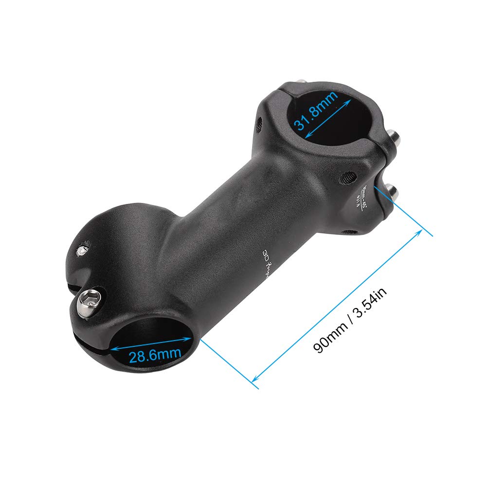 Health Gear Road Bike Stem, Bike Stem Aluminium Alloy, 31.8mm Aluminium Alloy Adjustable Bike Stem, Bike Handlebar Stem Riser Short Handlebar Stem for Most Road Bike