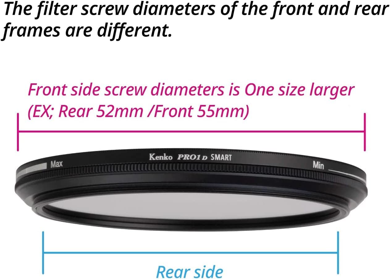 Kenko ND Filter PRO1D Smart Variable NDX3-450 Filter 77mm, for reducing The Amount of Light, Stepless Concentration Adjustment