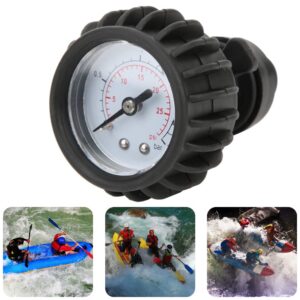 Simlug PVC Inflatable Boat Barometer, 0‑2 BAR/0‑30 PSI Rubber Dinghy Unidirectional Pressure Gauge for Inflatable Boats, Support Plates