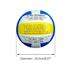 Uloveido to Our Daughter Volleyball Indoor Outdoor Ball Special Birthday Gifts for Daughter from Mom and Dad Y605 (Blue/White/Yellow)