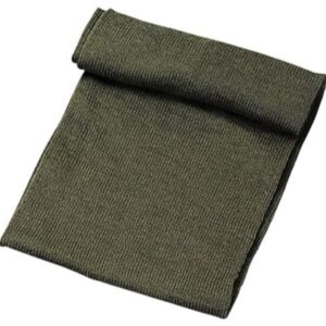 m mcguire gear genuine us army military gi 100% wool warm knitted winter/fall scarf, knitted, made in usa (od green)