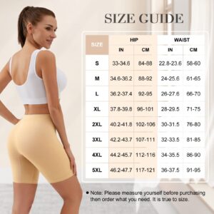 YADIFEN 3 Pack Women Seamless Slip Shorts Stretch High Waist Yoga Bike Short Boyshort Panties for Under Dress