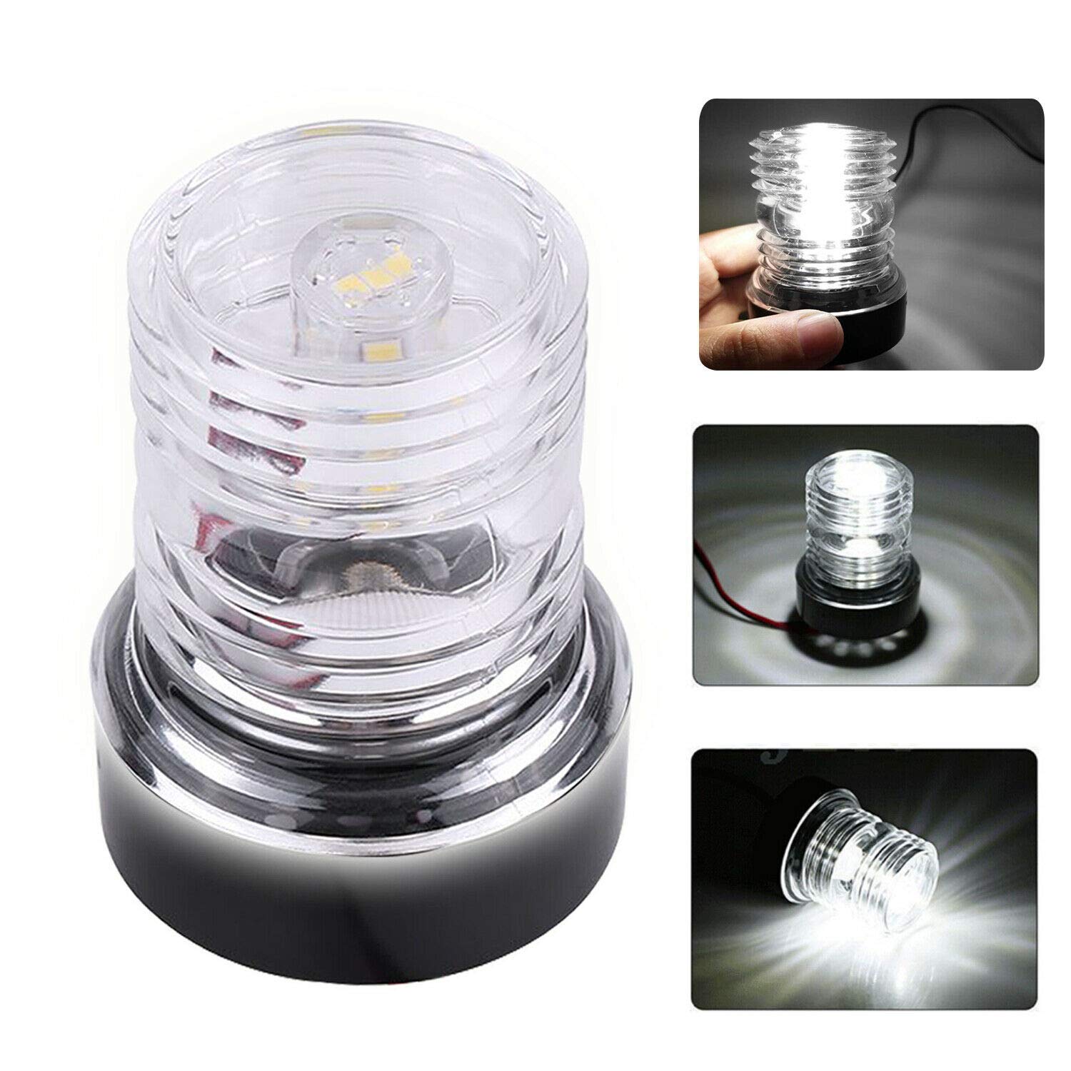 ISURE MARINE Boat Yacht Navigation Anchor Lights All Round 360° White 12V LED Daylight Waterproof Signal Lights