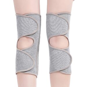 JUMISEE Men Women Thickened Wool Knee Brace Leg Warmer Adjustable Velcro Thermal Knee Support for Arthritis Pain Relief Yoga