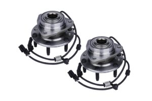 replacement front wheel hub bearing assembly set of 2 - compatible with chevy, buick, gmc vehicles - rainier, ssr, trailblazer, envoy, bravada, 9-7x - replaces 951-056, 12413037, 15130858, 513188