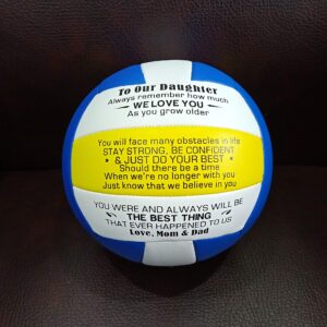 Uloveido to Our Daughter Volleyball Indoor Outdoor Ball Special Birthday Gifts for Daughter from Mom and Dad Y605 (Blue/White/Yellow)