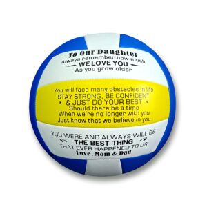 uloveido to our daughter volleyball indoor outdoor ball special birthday gifts for daughter from mom and dad y605 (blue/white/yellow)