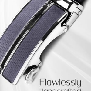 Access Denied Leather Ratchet Belts For Men - Mens Belt With Automatic Sliding Buckle For Suits, Jeans And Uniform - Designed In The USA - Gifts For Men