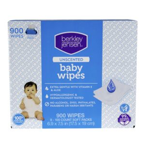 berkley jensen unscented baby wipes, 9 pk./100 ct.